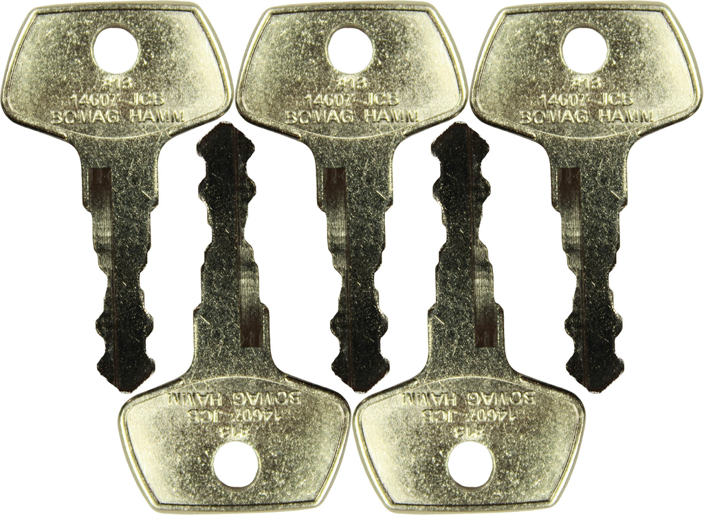 #13 (14607) JCB/CAT/Bomag Replacement Key *5 Pack* | Tornado Heavy ...
