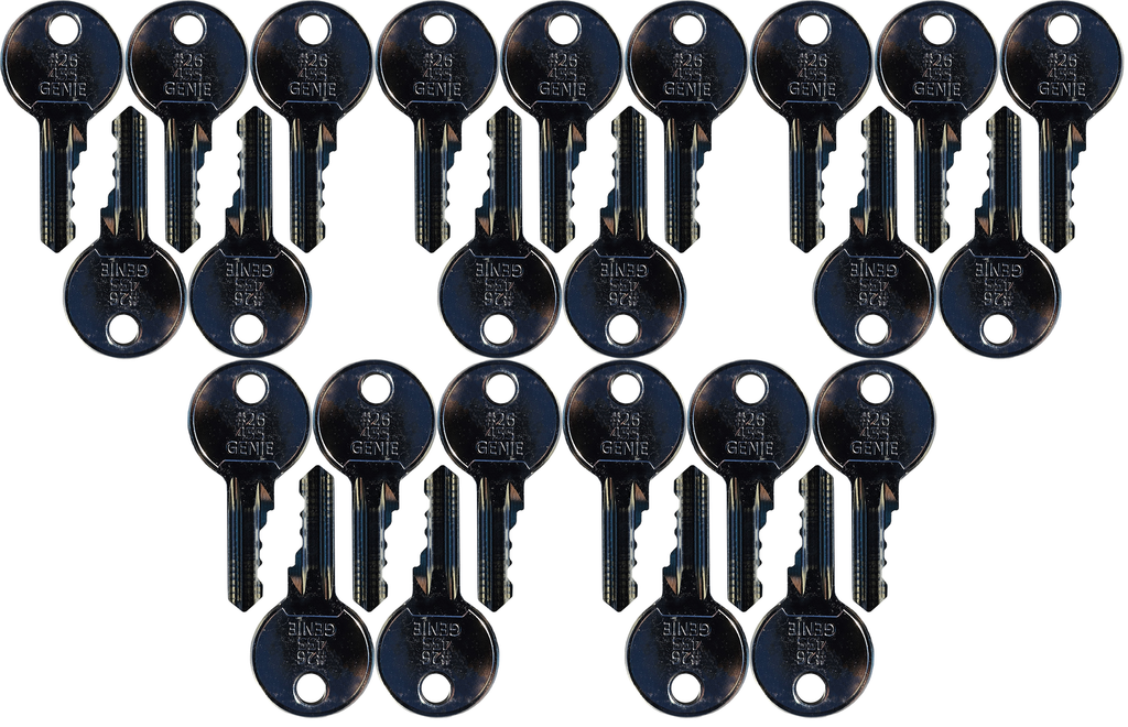 #26 (455) Genie/Skytrak/Terex Replacement Key *25 Pack* | Tornado Heavy ...