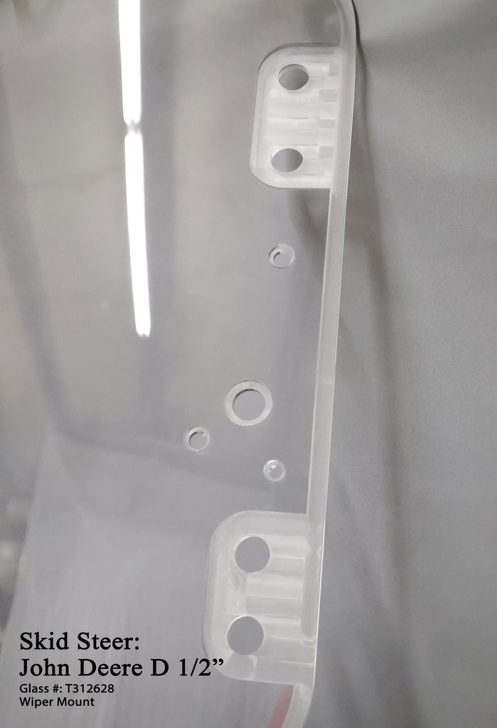 John Deere T312628 Skid Steer 1/2" Polycarbonate (Untinted) Front Wind ...